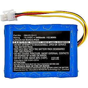 Synergy Digital Lawn Mower Battery, Compatible with Husqvarna Automower 310 Model 2015 Lawn Mower, (Li-ion, 18.5V, 3400mAh) Ultra High Capacity, Replacement for Husqvarna 584 85 28-01 Battery