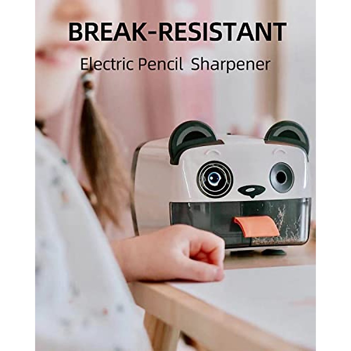 ZMOL Electric Pencil Sharpener，Heavy Duty Pencil Sharpeners for Classroom，Cute Pencil Sharpener Plug in for Kids,Auto-Stop Pencil Sharpener for No.2 / Colored Pencils，Best Electric Pencil Sharpener
