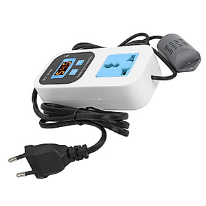 Liccx Digital Humidity Controller,0~99percent RH Ultra-Wide Control Range Hygrostat Humidity Switch for Greenhouse(US Plug)