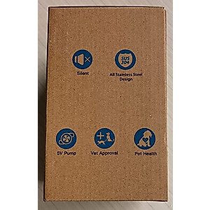 AOOGITF Cat Water Fountain, 304 Stainless Steel Pet Water Fountain, 24/7 Keep The Water Fresh, 74oz Capacity, Ultra-Quiet, No Sputter, Compact, Easy Cleaning, Suit for Pets