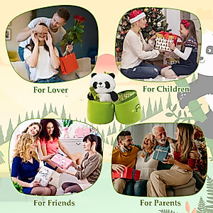 JISON21 Panda Stuffed Animals Cute 11.8 Inch Panda Plush with Bamboo Toy,Soft Plush Bamboo Panda Pillow Toy Panda Bear Plushies Panda Doll Gifts for Kids Girls Boys