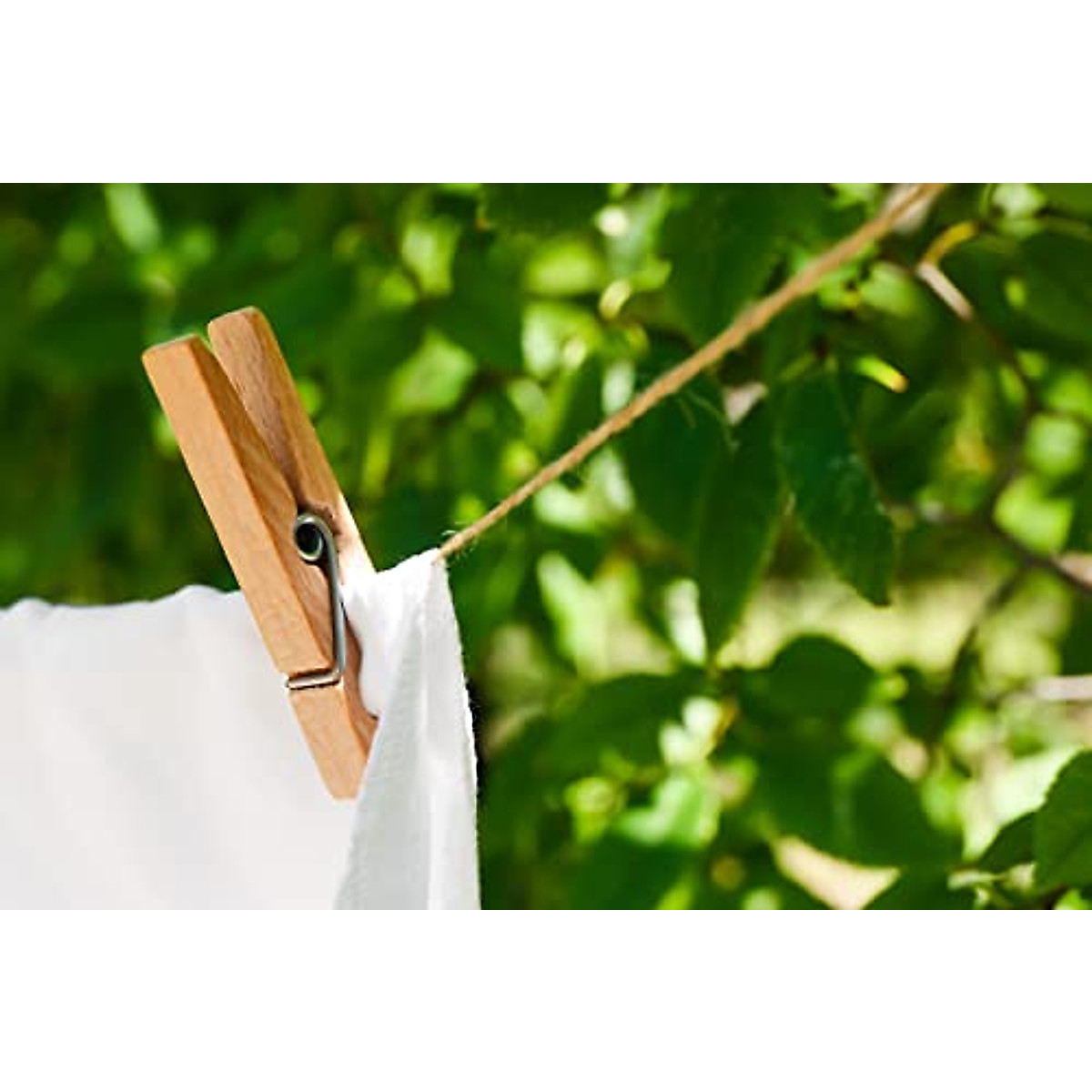 DecorRack Wooden Clothespins, Natural Wood Clothes Pegs, Arts and Craft Pins, Snack Clips, Indoor/Outdoor (Set of 96)