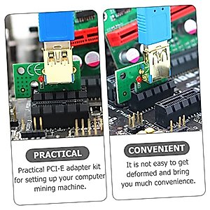 SOLUSTRE 6 Sets Riser Card Mining Graphics Pcie Riser Graphic Pcie Extension Cable Mining Gpu Extension Cable Pci- e Riser Cable Adapter Cable Extension Cord Gpu Riser PCB Hard Disk X16 Ssd