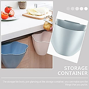 Zerodeko 3pcs Collecting Bins Food Hanging Creative Storage Kitchen Uncovered Office Container Cans Door Blue Basket Containers Bedroom from Bathroom Compost Household Can Trash Sundries