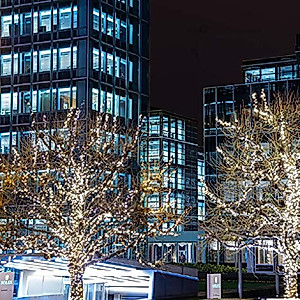 QINOL 2-Pack 400LED 72FT Solar String Lights Outdoor, Green Wire Solar Christmas , Waterproof 8 Modes Twinkle Lights for Xmas Tree Garden Decorations (Cool White)