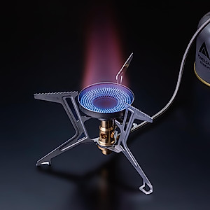 SOTO Fusion Trek Stove, Butane, Wind Resistant, Micro Regulator, 3 Legs, 3260 Energy Output, 16.9x5.5x3.9in, 6.4oz, Metal, Japan