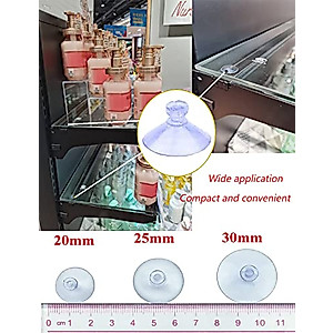 OMYZERO 100pcs Mini Clear Plastic Suction Cups Without Hooks (20mm)