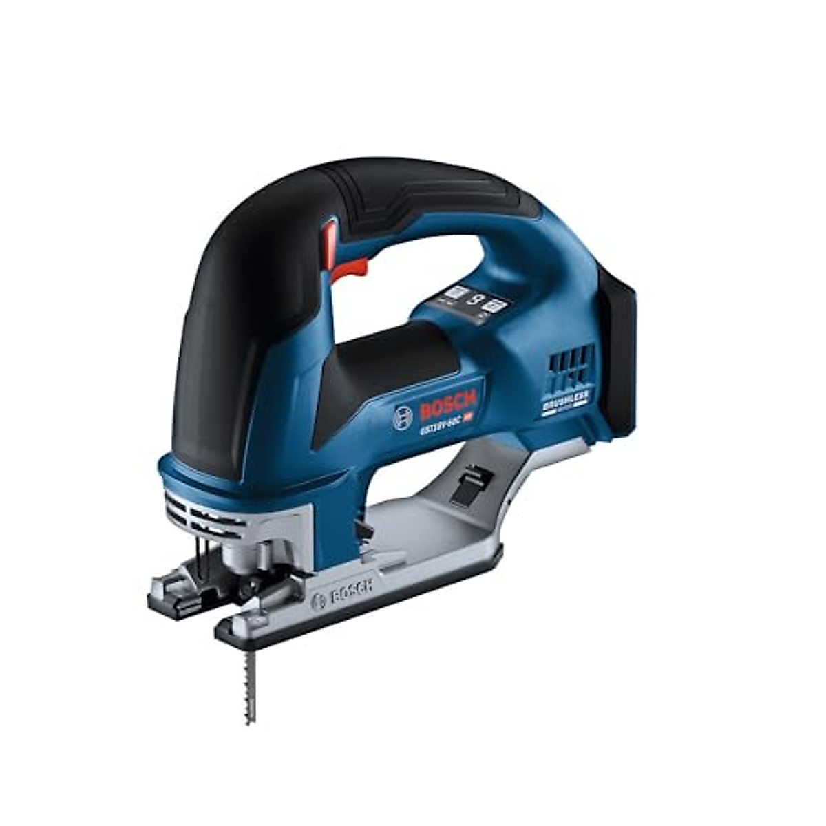 BOSCH GST18V-60CN 18V Brushless Connected Top-Handle Jig Saw, 3,800 SPM, LED Light, Tool-free Blade Change (Bare Tool)