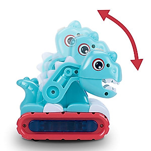 UNIH Musical Baby Toys for 1 Year Old Boy Girl, Infant Crawling Toys Dinosaur Car with Mist and Lights Toys for 6 to 12-18 Months