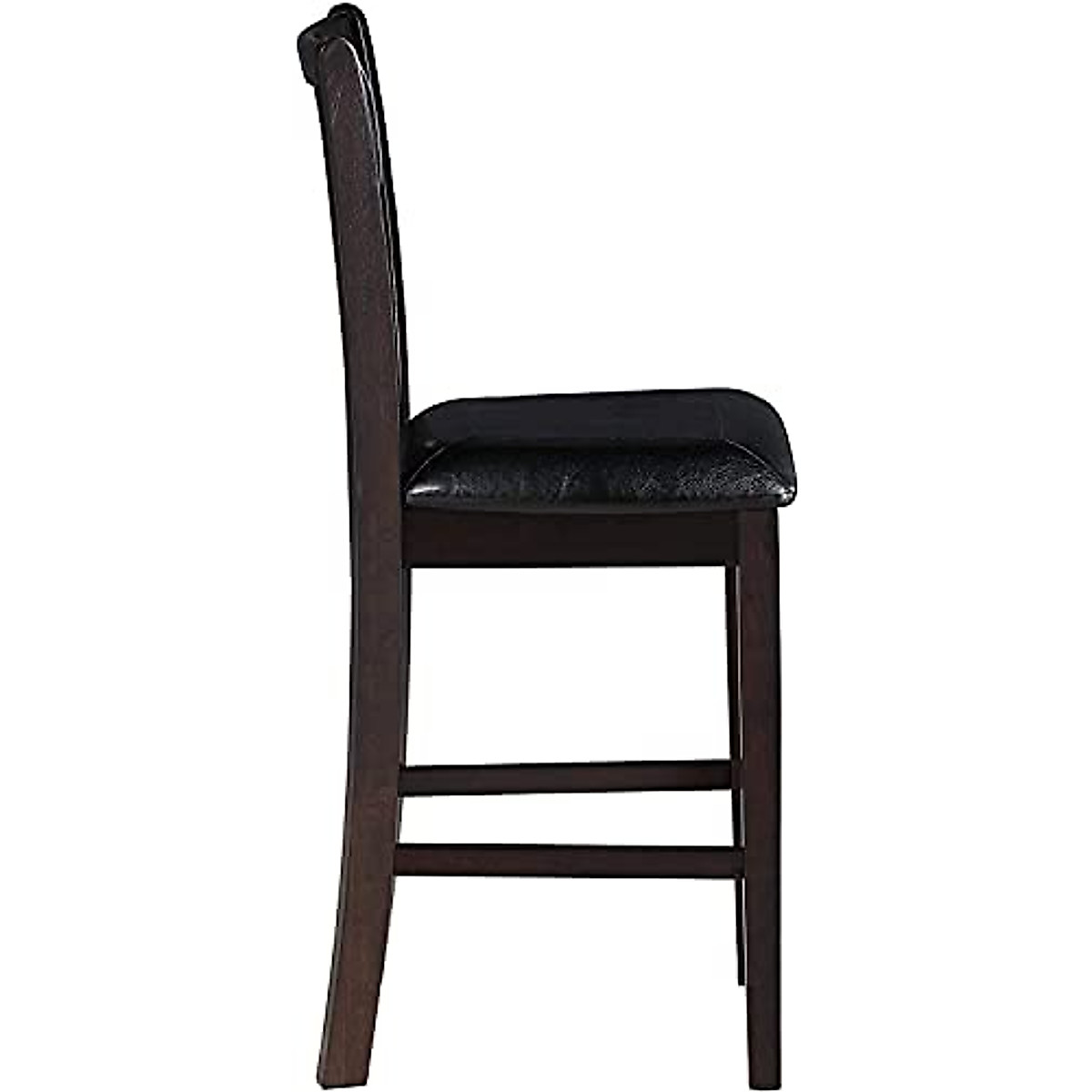 New Classic FURNITURE Gia 5-Piece Table with Four Chairs, Inch, 42" Counter Set, Ebony