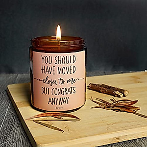 SIMORAS Housewarming Gifts for New House - You Should Have Moved Closer Scented Candles for House Warming - Funny Housewarming Gifts for Women, Men, Friends - New Apartment, New Home Candle (Lavender)