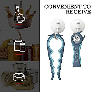 Jar Opener Bottle Opener,5 In 1 Multi Function Can Opener-Ergonomic Multifunctional Kitchen Tools Set For Weak Hand, Children，Elderly, Seniors, Arthritis Sufferers 2 Pack