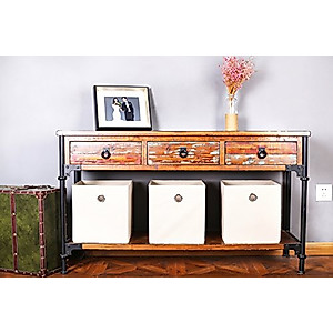 Amelitory Storage Bins Foldable Cube Organizer Fabric Drawer Set of 6 Beige