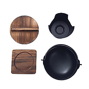 GEEKLLS Charcoal grills Mini Barbecue Stove Household One-Person Garden Outdoor BBQ Smoke-Free Japanese-Style Small Roasting Pot Meat Tool