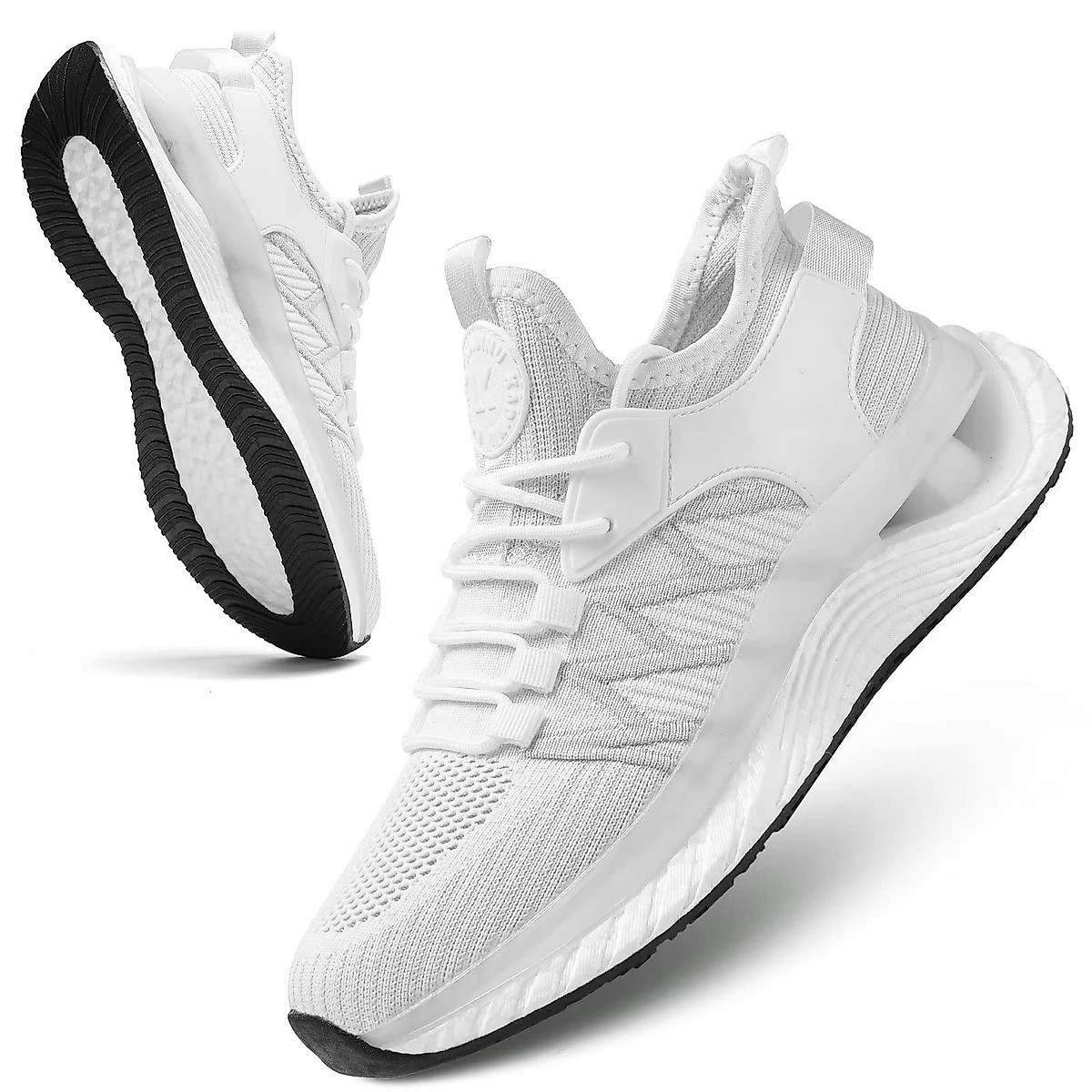 Men's Walking Shoes Fashion Running Lightweight Sneakers Tennis Casual Workout Cross Trainers Zapatillas para Hombre White