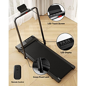 3 in 1 Walking Pad Treadmills - Folding Treadmill 300lbs Capacity Under Desk Treadmill 3.0HP Foldable Treadmill for Home Office with Remote Control & Smart APP Space Saving