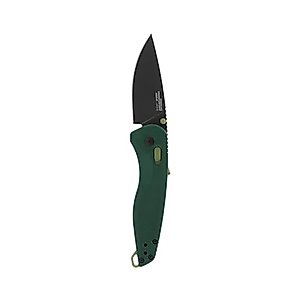 SOG Aegis AT Ambidextrous Outdoor Pocket Easy to Carry Folding Knives | CRYO D2 Stainless Steel Blade | AT-XR Lock, Forest/Moss