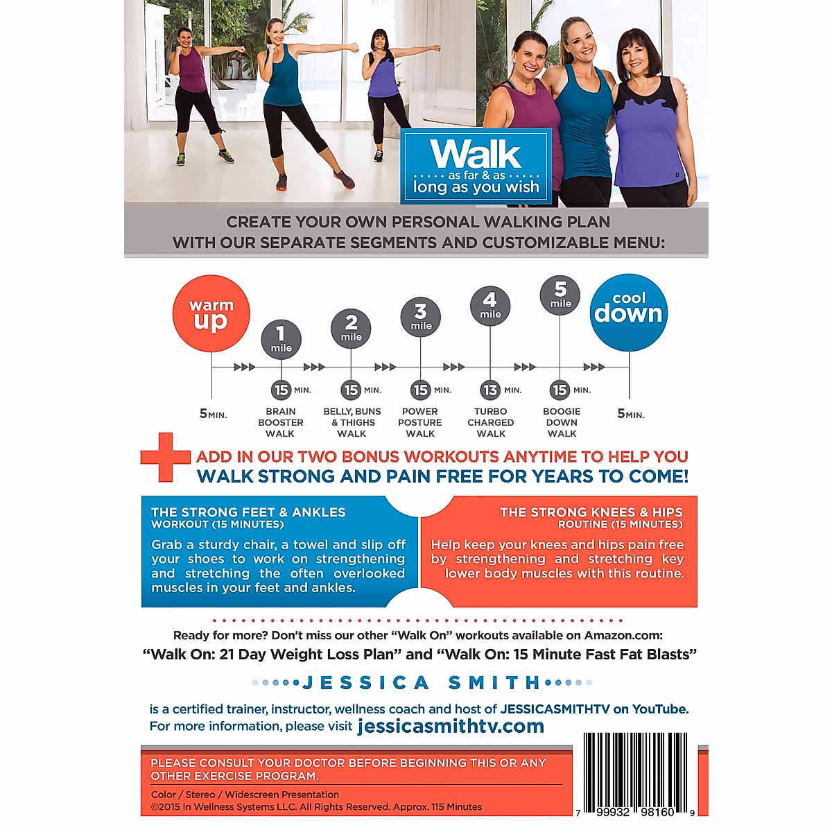 Walk On: 5 Fat Burning Miles Indoor Walking Exercise DVD with Jessica Smith