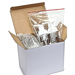 Vivaplex, 4, Clear, 8.5 oz (250 ml), Oval, Plastic Foaming Soap Dispensers, with White Pumps