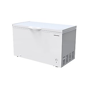 14 cu ft Chest Freezer - White, Large Storage for Families, Space-Saving Flat Back, Front Drain, Garage Ready - By Hamilton Beach