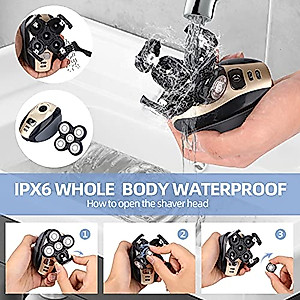 Phailincos Shaver Razor for Men 5 in 1 Buffet Hair Clipper 4D Whole Body Wash