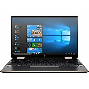 HP Spectre X360 13.3-inch 4K UHD Touchscreen 512GB SSD + 32GB Optane 4.2GHz 11th Gen i5 (8GB RAM, i5-1135G7, Windows 10 Home, Intel Iris XE Graphics) Nightfall Black, 13-aw2003dx (Renewed)