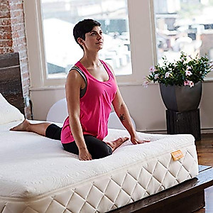 Happsy Organic Mattress, Healthy and Safe Mattress with Organic Latex and Encased Coils, Non-Toxic, Full