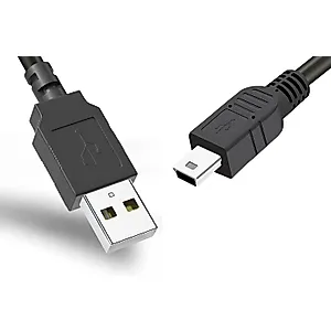 SCOVEE Mini USB Charger Cable for Gopro Hero 4 Silver Hero 4 Black Hero 3+ Silver Hero 3+ Black Hero 3 White Hero 3 Black Hero 3 Silver Hero 2 Hero 1,Mini-B Camera Data Sync Charging Power Cord 3ft