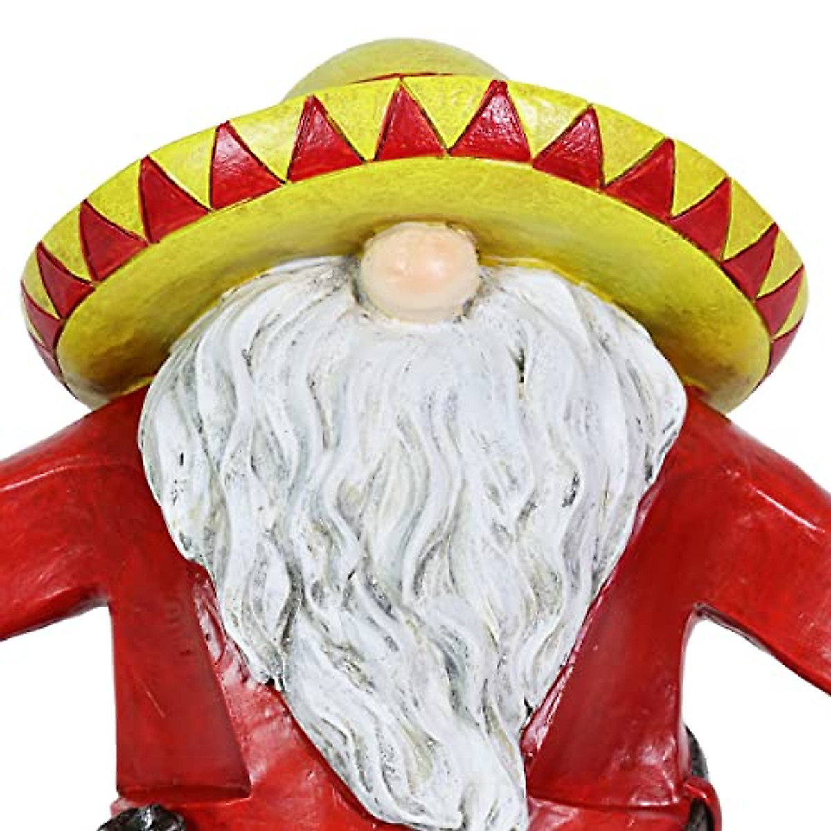 Exhart 2-Can Sombrero Gnome Statue, Durable Resin, Hand Painted Indoor Outdoor Décor, 9.5"x6"x8.5"