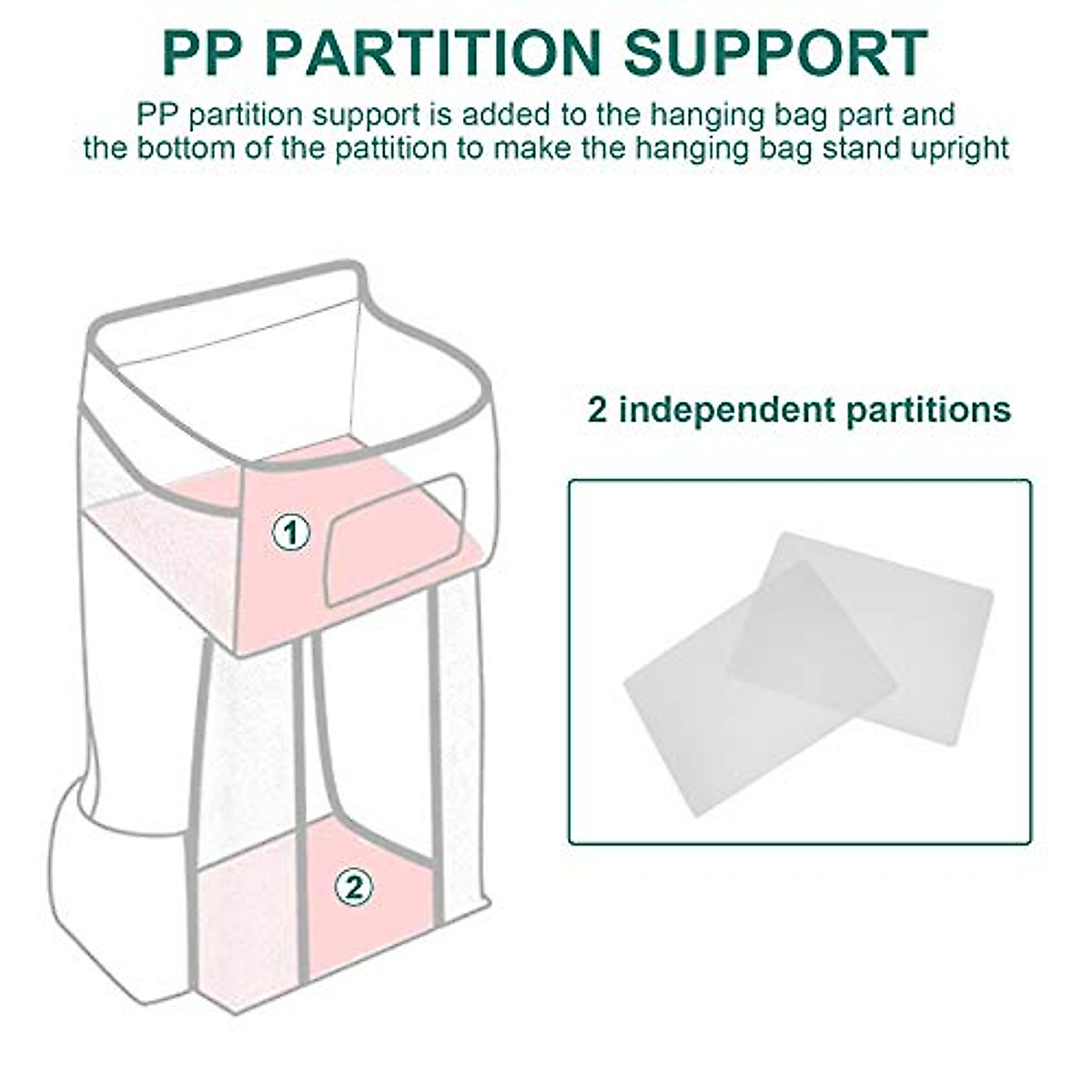 Accmor Hanging Baby Diaper Caddy Organizer with Paper Pocket, Diaper Stacker, Baby Crib Hanging Classified Storage Bag Organizer for Changing Table, Crib, Playard or Wall & Nursery Organization, Grey