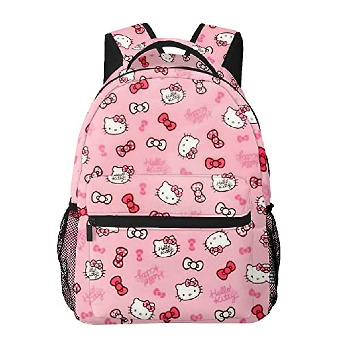 BAMARO Lightweight School Backpack, Cute Pink Cartoon Cat Bookbag for Girls Boys Men Women Teens