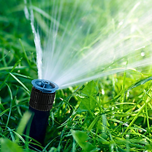 4 Pieces 10 VAN Variable Arc Adjustable Sprinkler Nozzle 360 Degree Rotating Scattering Nozzle Rotating Irrigation Spray Nozzle with Filter for Sprinklers Replacement