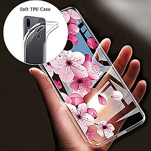 AQGG for Ulefone Note 6 [6.10 In ] Case, Soft Silicone Bumper Shell Transparent Flexible Rubber Phone Protective Cases TPU Cover for Ulefone Note 6 -Fresh Flowers, (6.10 inches)