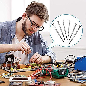 6PCS Mini Screwdriver Set, Small Screwdriver Set with 6 Different Size Flathead and Phillips Screwdrivers, Precision Screwdriver Set for Jewelry, Watch, iPhone, Eyeglass Repair