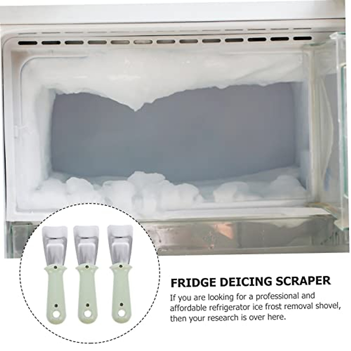 Happyyami 18 pcs Refrigerator Frost Removal Shovel ice Removal Tool Windshield ice Scraper Refrigerator ice Scraper Windows Cleaning Tools Window Cleaning Tools car Cleaning Tools Ice Shovel