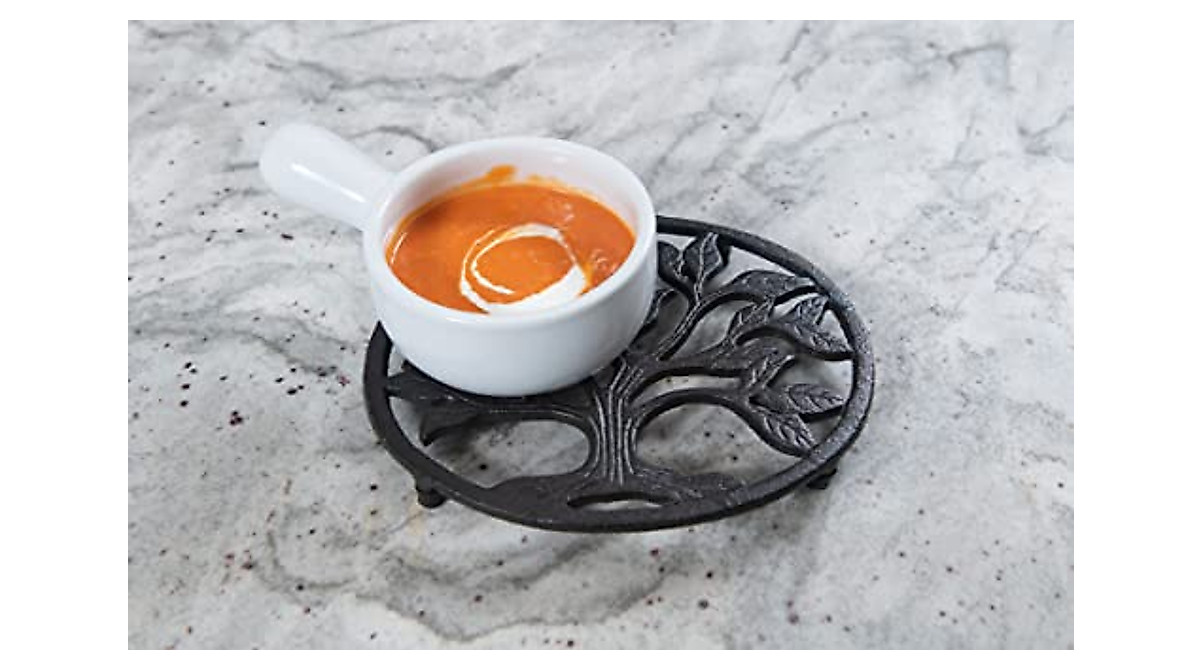 Gasaré Cast Iron Trivet for Hot Dishes - Rustic Tree Roots Design