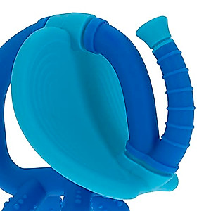 Nuby Geo Zoos Massaging Teether - Baby Teething Toy - Soft Easy Grip - 3+ Months - Elephant