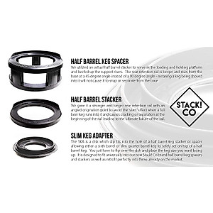 Half-Barrel Keg Spacer - Safely Stack Half-Barrel Kegs and Tap Both the Top Keg and Bottom Keg - Double the Floor Space of Your Walk-In Cooler