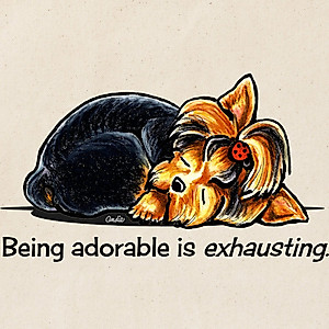 CafePress Yorkie Being Adorable Tote Bag Canvas Tote Shopping Bag