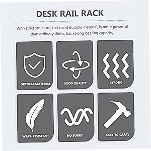 STOBOK 1 Pair Keyboard Rails Keyboard Stand for Desk Keyboard Holder Under Desk Keyboard Tray Slide Rail Work Desk Accessories Plastic Serving Tray Drawer Rails Durable Keyboard Slide Set