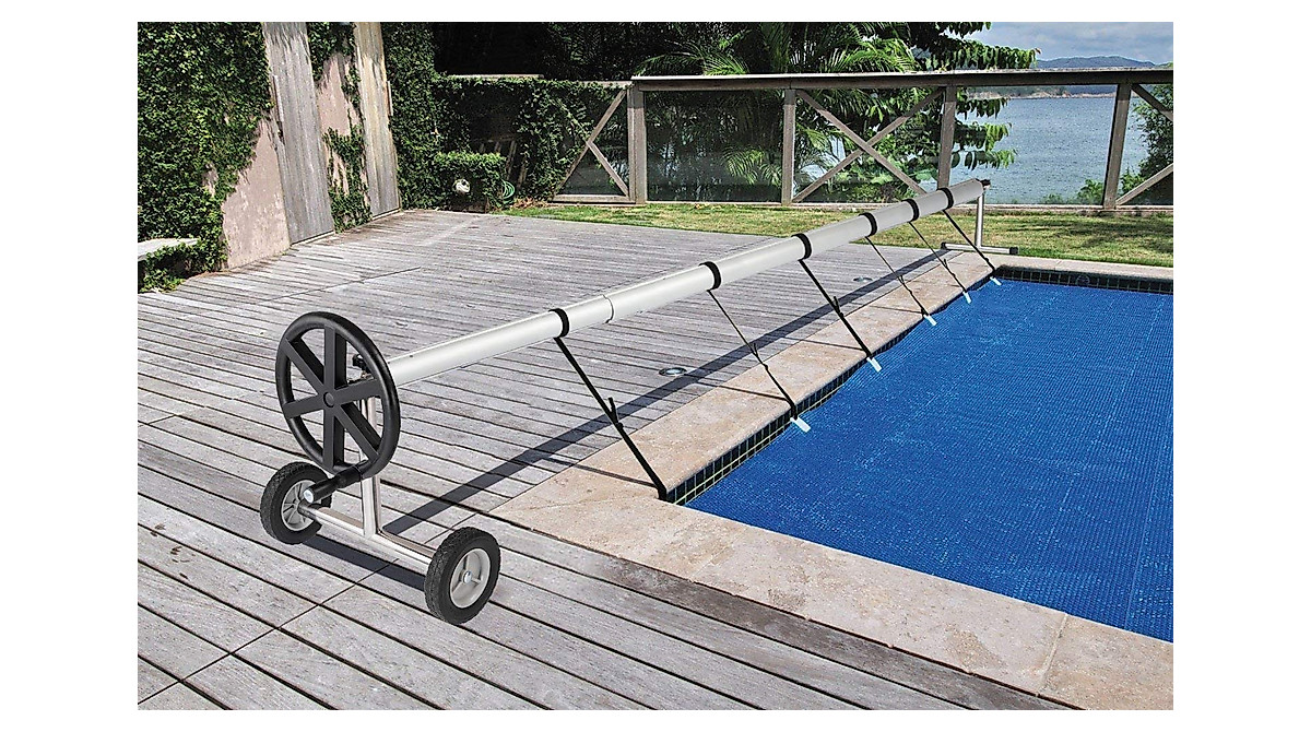 VINGLI 18ft Solar Pool Cover Reel - Durable & Easy to Use