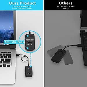 Cloudeck Mouse Jiggler Undetectable for Computer, USB Mouse Mover, Gaming Automatic Continuous and Assistive Click Device, Plug & Play, Simulate Mouse Pointer Movement to Prevent PC Going Sleep