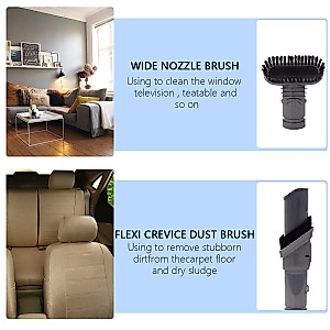 Attachments Tools Kit for Dyson V6 V7 V8 V10 DC16 DC24 DC33 DC34 DC35 DC39 DC44 DC58 DC59 DC62 DC74 Cordless Vacuum Cleaner, Home Cleaning Tools Brush Kit Accessories (5 PACK)