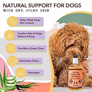 Natural Dog Company Complete Itch Kit for Dogs, Skin & Coat Supplement, Itchy Dog Shampoo, Skin Soother Healing Balm, All Natural Ingredients