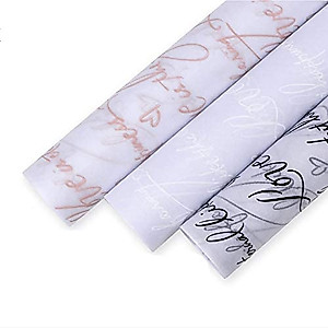 Letter Flower Gift Wrapping Tissue Paper 28pcs Shoes Gift Clothes Packing Craft Paper Christmas Valentine's Day Wedding Bridal Shower DIY Decoration 20×28 inch (Color 1, 20×28 inch (28 Sheets/Bag))