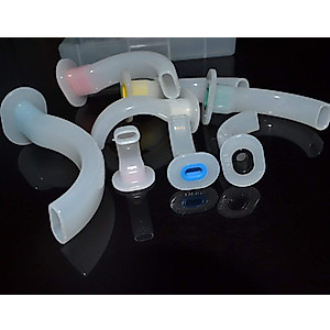 Multi-Color Disposable Oral Airway Tube for First Aid,Airway Kits 8 Pieces with Plastic Case with 2Pcs Sterile Gauze Swabs