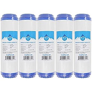 5-Pack Replacement for OmniFIlter OB5 Granular Activated Carbon Filter - Universal 10-inch Cartridge Compatible with OmniFIlter Whole House Water Filter - Model OB5 WH5 - Denali Pure Brand