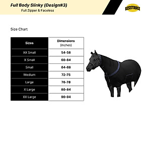 RESISTANCE Premium Horse Sleazy Full Body Slicker with Full Zipper & Faceless Horse Care Sheet