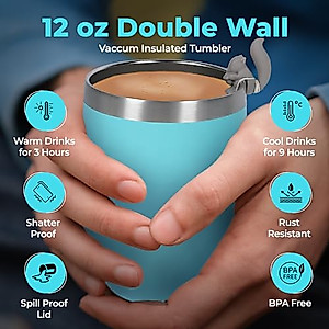 Tea Gift Sets for Tea Lovers Women and Men | Tea Gifts | Tea Gift Set | Tea Sets for Women | Stainless Steel Tumbler | 15 Unique Teas | 10 Honey Straws | Gift Box Tea Set (Teal)