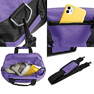 Dalix 14" Small Duffle Bag Two Toned Gym Travel Bag in Purple